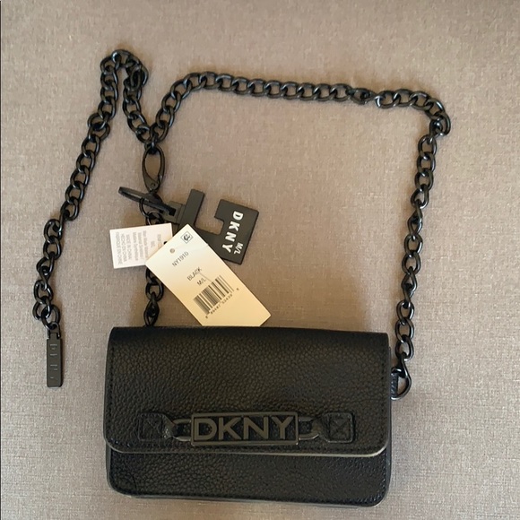 Dkny | Accessories | Dkny Logo Plate Chain Strap Belt Bag Fanny Pack Ml ...